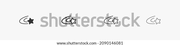 Flat Falling Star Magic Fantasy Falling Stock Vector (Royalty Free ...