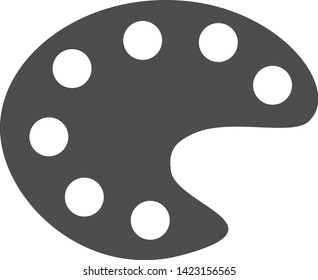 Flat Filled Palette Icon Vector Image Stock Vector (Royalty Free ...