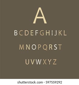Flat Font Vector Cream Color Stock Vector (Royalty Free) 597559292