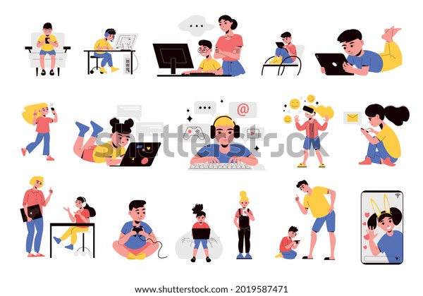 722 Screen Time Kids Stock Vectors, Images & Vector Art | Shutterstock