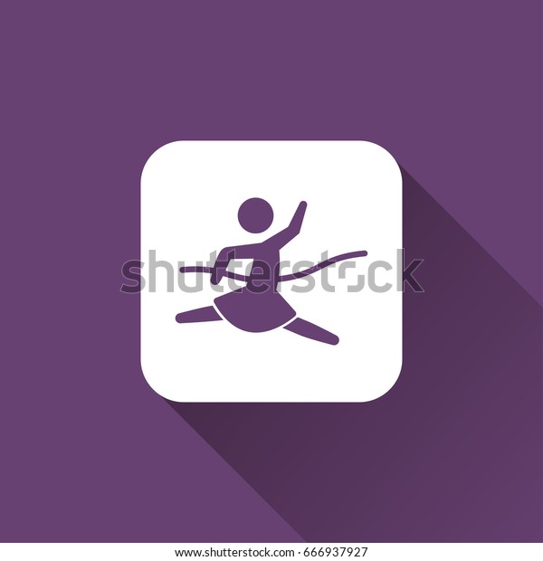 Flat Girl Dancing Icon Stock Vector (Royalty Free) 666937927 | Shutterstock