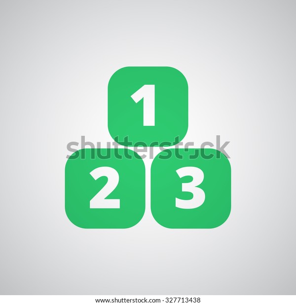 Flat Green 123 Blocks Icon Stock Vector (Royalty Free) 327713438 ...