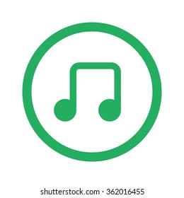 Flat Green Notes Icon Green Circle Stock Vector (Royalty Free ...