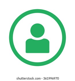 Flat Green Profile Icon Green Circle: vector de stock (libre de ...
