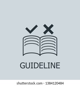 Flat Guideline Vector Icon Guideline Illustration Stock Vector (Royalty ...