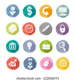 Flat Hand Drawn Icons Set Vector Stock Vector (Royalty Free) 222036973 ...