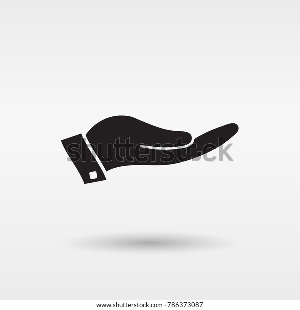 Flat Hand Icon Simple Vector Illustration Stock Vector (Royalty Free ...