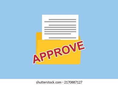 Flat Icon Approved Hand Stamp Paper Stock Vector (Royalty Free ...
