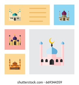 Flat Icon Building Set Architecture Traditional Stock Vector (Royalty ...