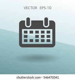 Flat Icon Calendar Vector Illustration Stock Vector (Royalty Free ...