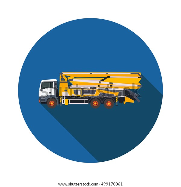 Flat Icon Concrete Pump Vector Format Stock Vector (Royalty Free ...