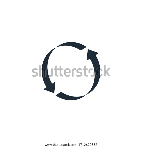 Flat Icon Cyclic Rotation Recycling Recurrence Stock Vector (Royalty ...