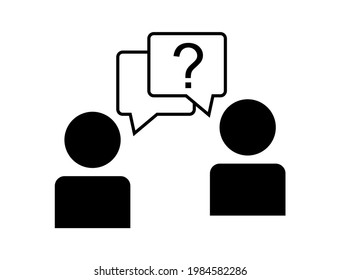 159 Two people conversation with question mark Images, Stock Photos ...