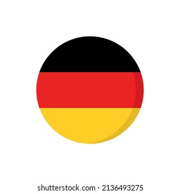 Flat Icon Flag Germany Circle Symbol Stock Vector (Royalty Free ...