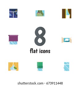 Flat Icon Frame Set Glazing Glass Stock Vector (Royalty Free) 673911448 ...