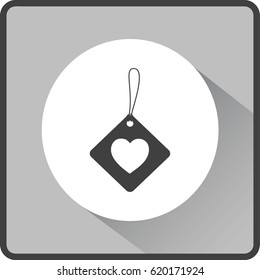 Flat Icon Label Heart Stock Vector (Royalty Free) 620171924 | Shutterstock