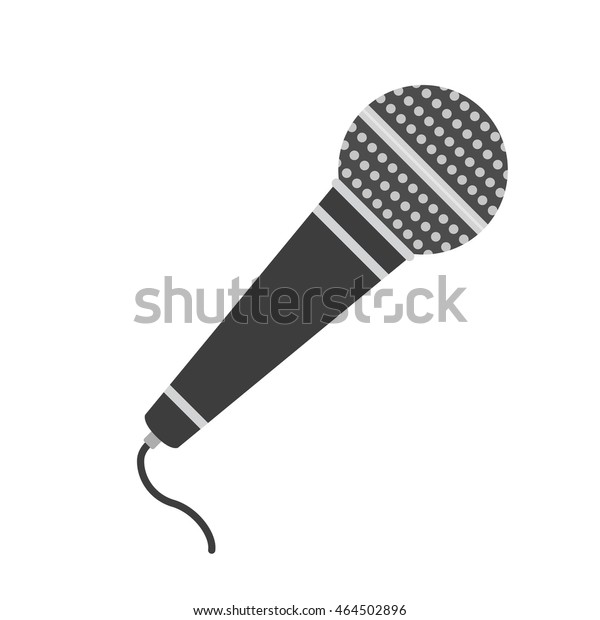 Flat Icon Microphone News Interviews Vector Stock Vector (Royalty Free ...