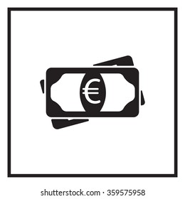 Flat Icon Money Euro Vector Icon Stock Vector (Royalty Free) 359575958 ...