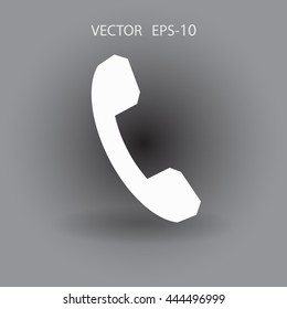 Phone Icon On Grey Background Blue Stock Vector (Royalty Free ...