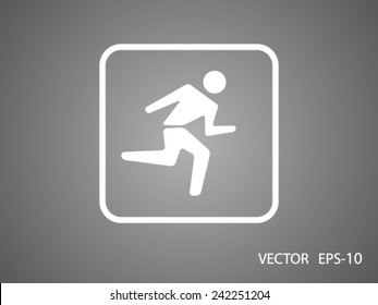 Vektor Stok 3d Vector Illustration Running Man Icon (Tanpa Royalti ...