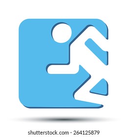 Flat Icon Symbol Running People Vector Stock Vector (Royalty Free ...