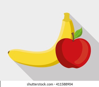 Flat Illustration Fruit Design Stock Vector (Royalty Free) 411588904 ...