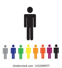 Flat Illustration Persons Icon Pictogram Design Stock Vector (Royalty ...