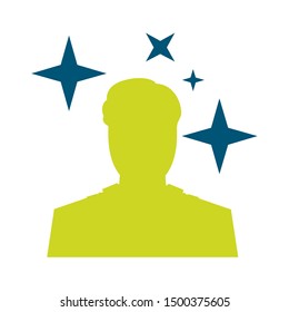 Star Person Icon Stock Vector (Royalty Free) 725975992
