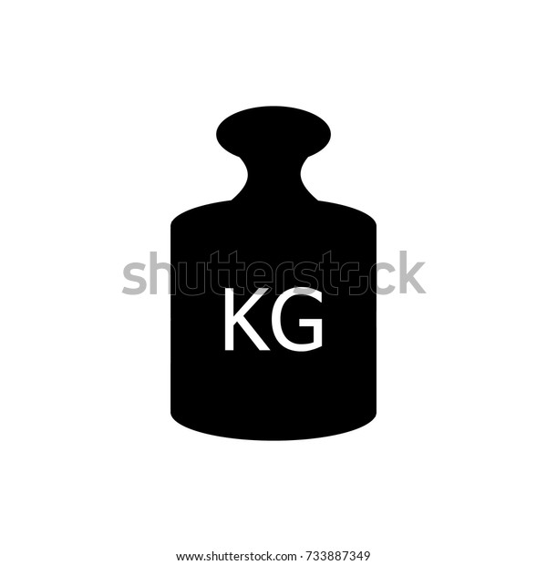 Flat Illustration Weight 1 Kg Vector Stock Vector (Royalty Free) 733887349