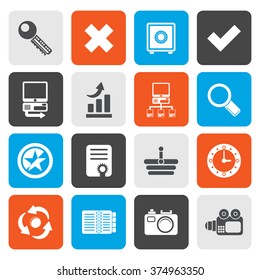 Pixel Perfect Flat Icons Set Digital Stock Vector (Royalty Free) 222327448