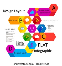 Flat Layout Design End Flat Icons Stock Vector (Royalty Free) 180821270 ...