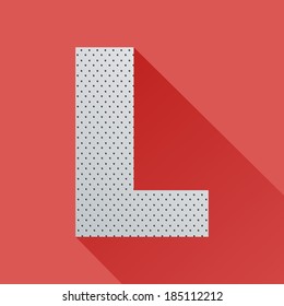 Flat Letter L Stock Vector (Royalty Free) 185112212 | Shutterstock
