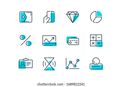 Flat Line Icon Pack Designers Icon Stock Vector (Royalty Free ...