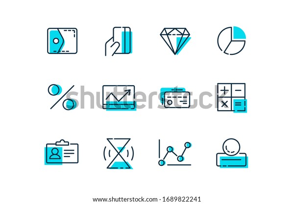 Flat Line Icon Pack Designers Icon Stock Vector (Royalty Free ...