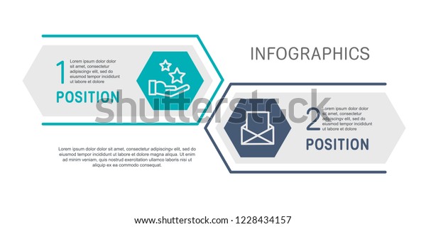 Flat Line Vector Illustration Infographic Template Stock Vector ...