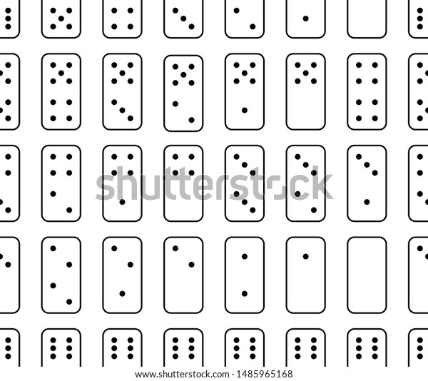 Flat Linear Design Dominoes Seamless Pattern Stock Vector (Royalty Free ...