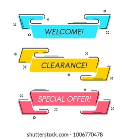 2,671 Flat linear promotion shapes banner Images, Stock Photos ...