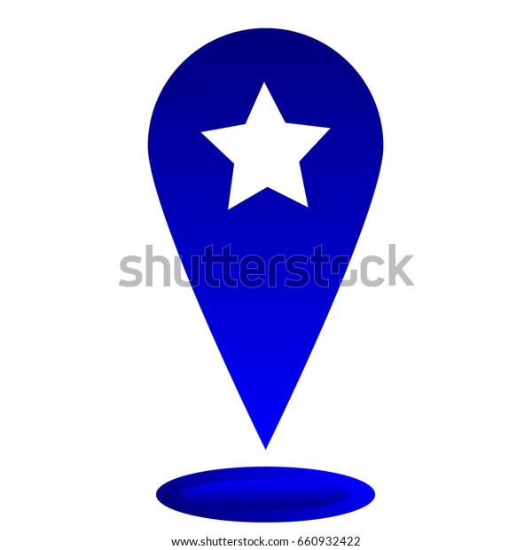 Flat Location Blue Pin Icon Stock Vector (Royalty Free) 660932422 ...