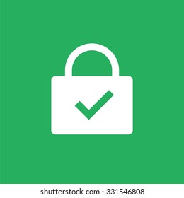 Flat Lock Icon Tick Symbol 스톡 벡터(로열티 프리) 331546808 | Shutterstock
