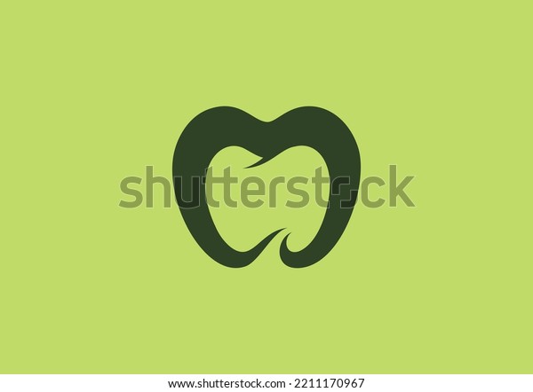 Flat Logo Symbol Smile Tooth Dental Stock Vector (Royalty Free ...