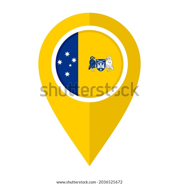 Flat Map Marker Icon Australian Capital Stock Vector (Royalty Free ...