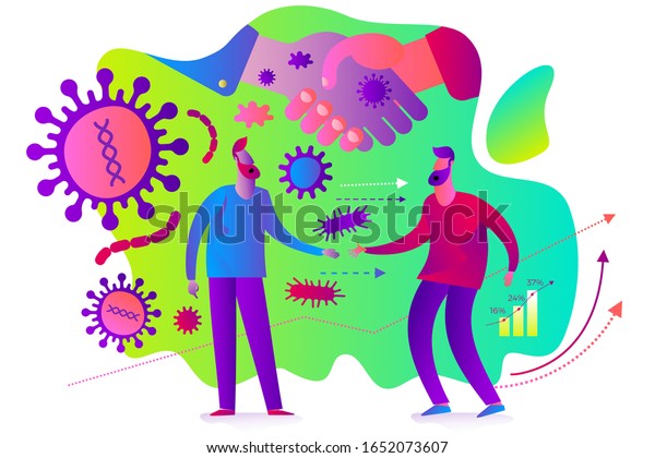 Flat Medical Illustration On Theme Epidemic Stock Vector (Royalty Free ...