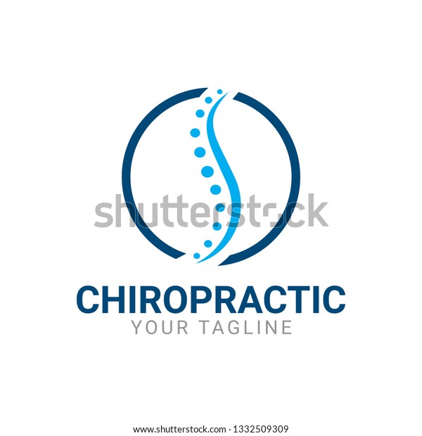 Flat Minimalist Chiro Chiropractic Spine Logo Stock Vector (Royalty ...