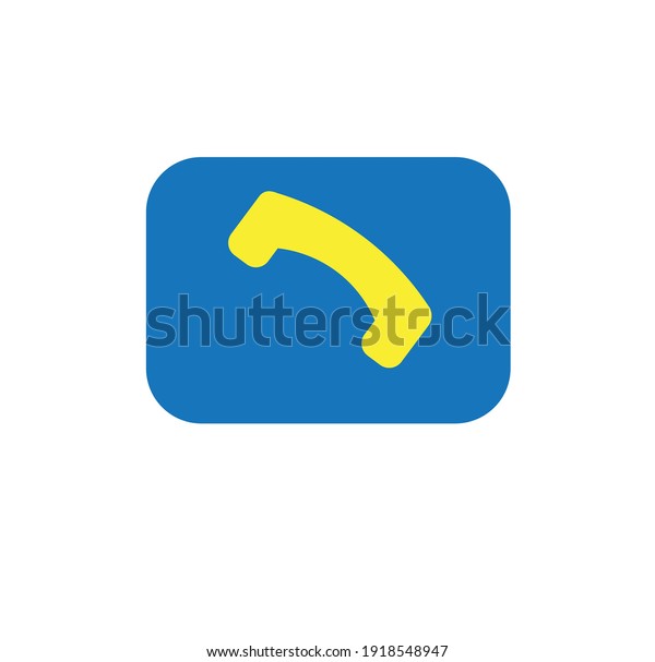 Flat Minimalist Telephone Logo Icon Stock Vector (Royalty Free ...