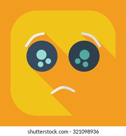 Flat Modern Design Shadow Icons Sad Stock Vector (Royalty Free ...