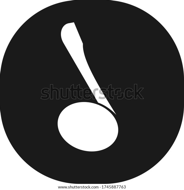 Flat Note Style Design Music Icon Stock Vector (Royalty Free ...