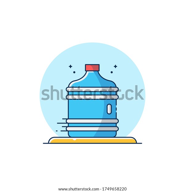 Flat Outline Illustration Vector Graphic Water Stock Vector (Royalty ...