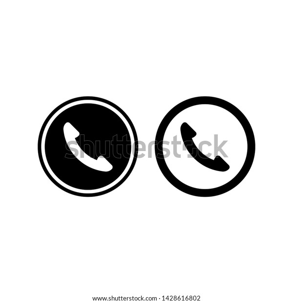 Flat Phone Icon White Background Vector: เวกเตอร์สต็อก (ปลอดค่า ...
