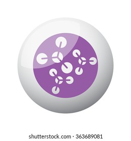 Flat Purple Molecules Icon On 3d Stock Vector (Royalty Free) 363689081 ...