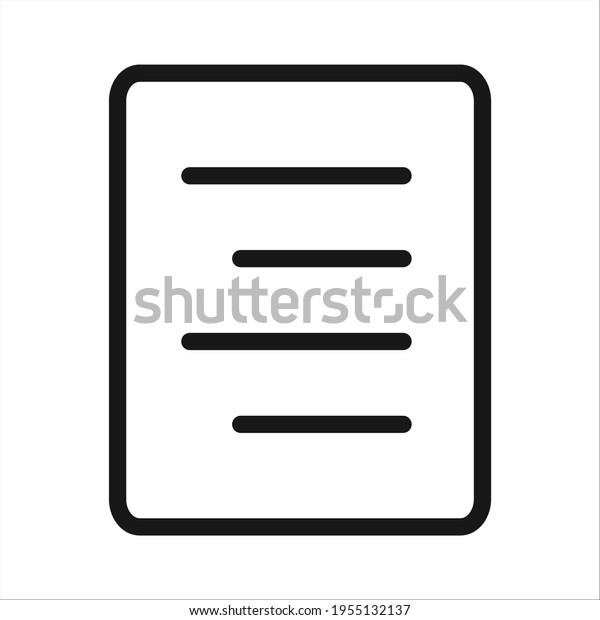 Flat Right Paragraph Icon Transparent Background Stock Vector (Royalty ...